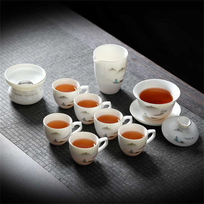 2024新款陶瓷茶具套装办公室盖碗