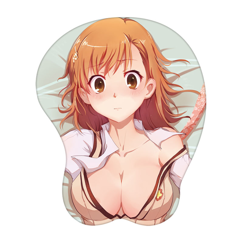 某科学电磁炮动漫御坂美琴美女电脑办公立体护腕鼠标垫手腕垫定制