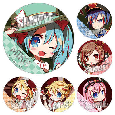 初音初音徽章亮膜铁底吧唧马口铁