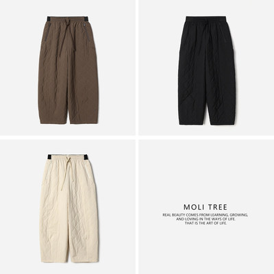 茉莉雅集 意大利OLMETEX棉感保暖舒适松紧腰奶奶裤棉裤WKZ07266