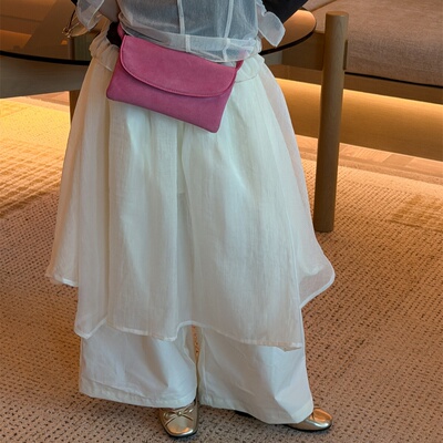 原创设计女童网纱假两件裙裤春款