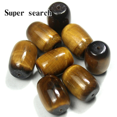 天然黄虎石睛眼石头diy桶珠鼓珠手工串珠手链项链车挂手机链吊坠