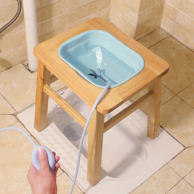 实木坐便凳加坐浴盆产妇洗屁股