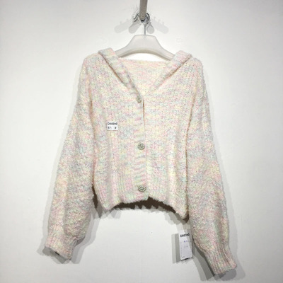 潮系列 D98390 时尚针织开衫品牌女装折扣