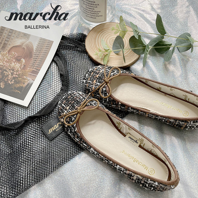 marcha女士软底蝴蝶结芭蕾舞鞋