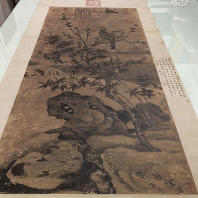 王渊桃竹春禽图书画特价优惠