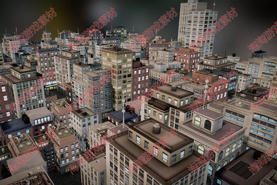 Unity3d NYC Urban Buildings 纽约城市建筑模型 素材包