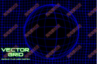 Unity3d Vector Grid1.14动态变化霓虹网格创建工具 物理功能插件