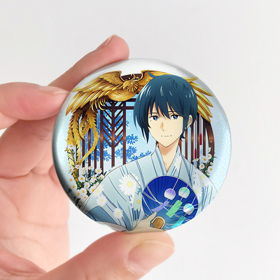 漫能弦音风舞高中公道部吧唧银色金属徽章动漫周边二次元礼品收藏