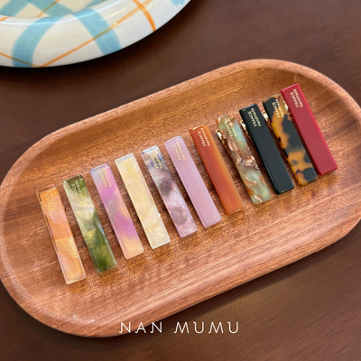 NANMUMU迷你长条刘海夹 韩国醋酸进口边夹侧边鸭嘴夹新款碎发发夹