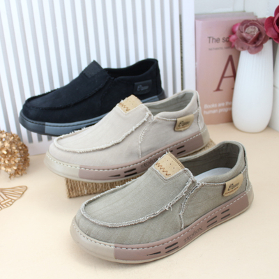 老北京布鞋透气男单鞋平底圆头新