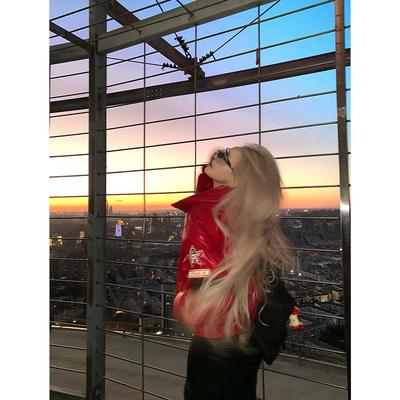 Thas9i九亿 纽约时讯 美式徽章pu短款棉衣棉服冬季气质保暖短外套