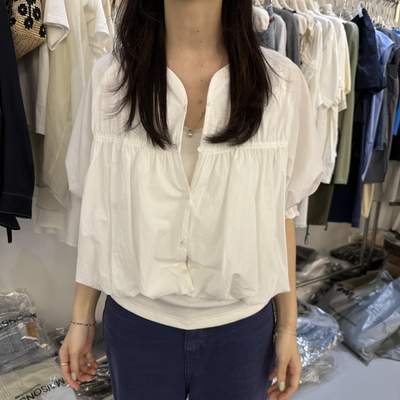 MAISONSTAFF褶皱拼接可当外套