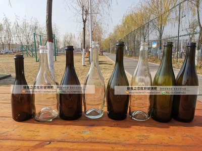 375ml750ml香槟玻璃酒瓶耐压厂家黑色金色银色铁丝盖香槟专用木塞