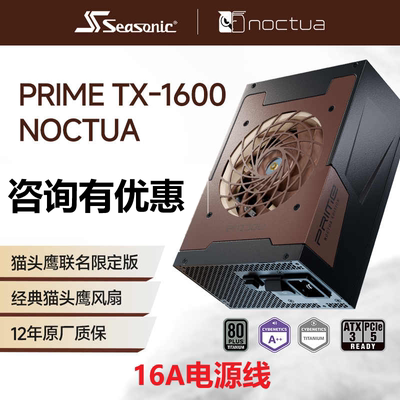 海韵猫头鹰联名TX1600W钛金电源