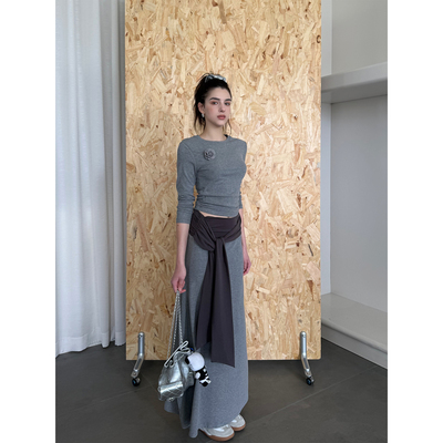 Scout 好身材肯豆套组 自带女人味显瘦长袖打底衫鱼尾长裙套装