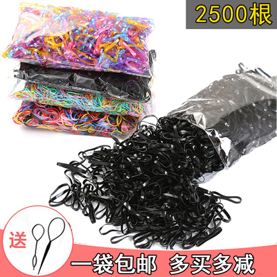 日韩小橡皮筋发圈绳纯黑色