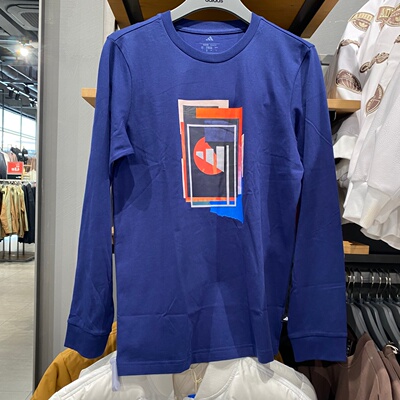 Adidas/阿迪达斯长袖男子秋季新款舒适高尔夫运动长袖T恤JX1755