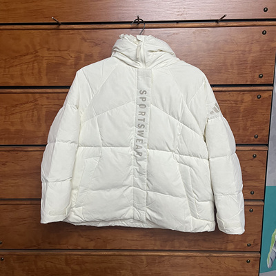 正品Adidas/阿迪达斯24冬新款女子羽绒服休闲连帽保暖外套JM4618