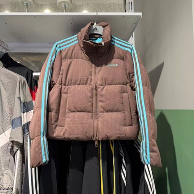 Adidas阿迪达斯三叶草25冬季女子立领保暖面包羽绒服外套 KG4909
