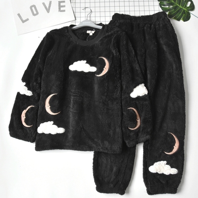 冬季保暖珊瑚绒大码睡衣套装