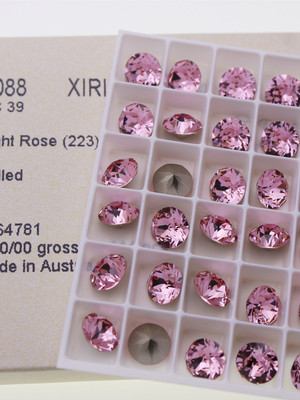 施家水钻223浅粉美甲饰品钻华子