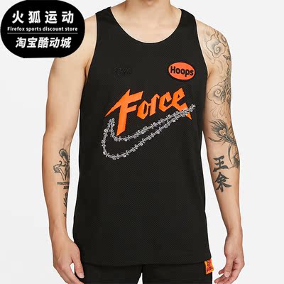 耐克男子宽松印花篮球球衣背心