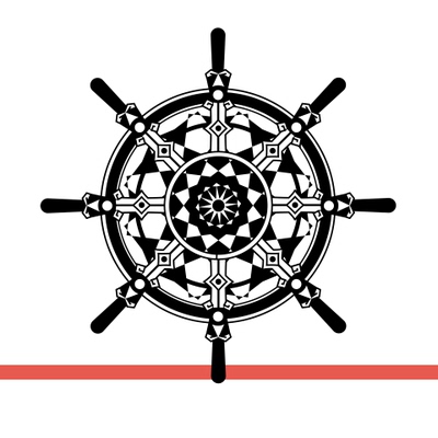 船舵玻璃门镂空墙贴画