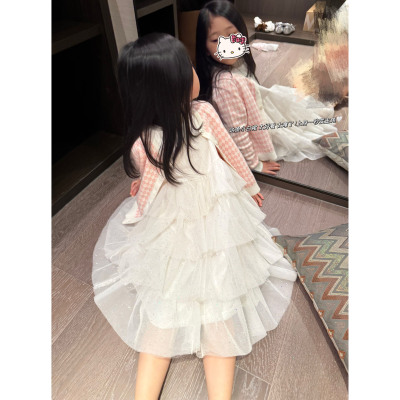 chocho高级彩片女童纱裙生日裙