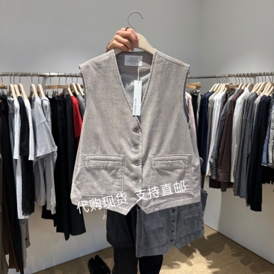 SELF SERVICE/MASOF韩国正品东大门 26秋新款V领系扣显瘦马甲女