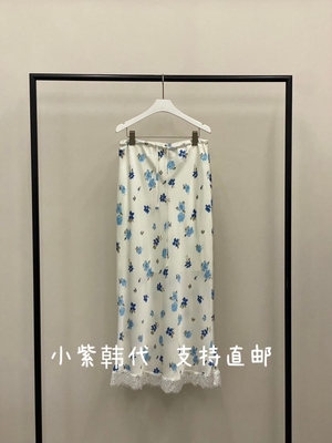 MUCH MOR-E东大门代购2026春季女装新款松紧腰田园风花朵半身长裙