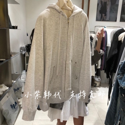 TEMPTING韩国东大门代购26春女装新款时尚百搭连帽拉链卫衣外套女