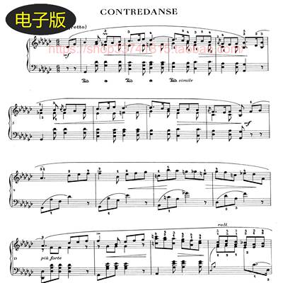 波兰PWM版 肖邦降G大调舞曲 B.17-钢琴谱 古典钢琴谱