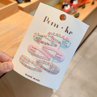 儿童发饰女童碎发刘海夹宝宝气质bb夹发卡头饰女孩侧边夹波浪发夹