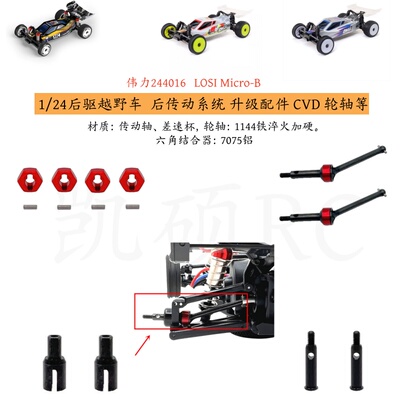 伟力Losi1/24越野车传动op件