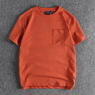 220G清爽弹力棉欧美简约短袖纯色