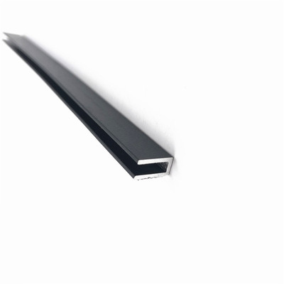 铝合金u型槽铝型材5x10x1mm铝合金包边型材内径3mm黑色铝合金卡槽