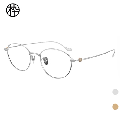 专柜正品MJ12FM1114通勤日常椭圆镜框钛金属鼻托可配度数
