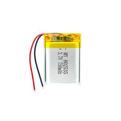 MY聚合物锂电池 802535-3.7v750mAh 应急灯按摩手持空洞风扇助听