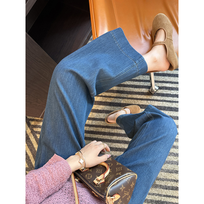 必入裤型~！小个子直筒牛仔裤女