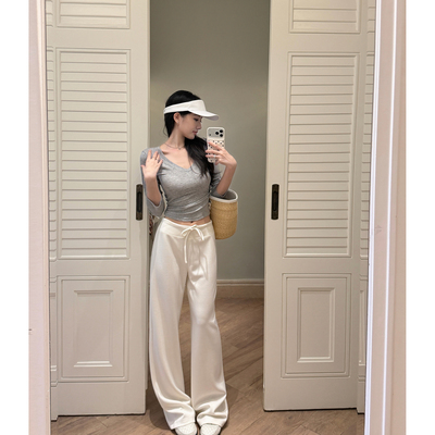 Middletone | 【新品8.8折】超模裤 抽绳休闲直筒裤显瘦长裤