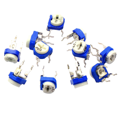 蓝白可调电阻器卧式立式可变10K