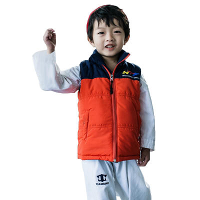 天权跆拳道秋冬季马甲儿童羽绒棉跆拳道道服训练保暖棉马甲可定制