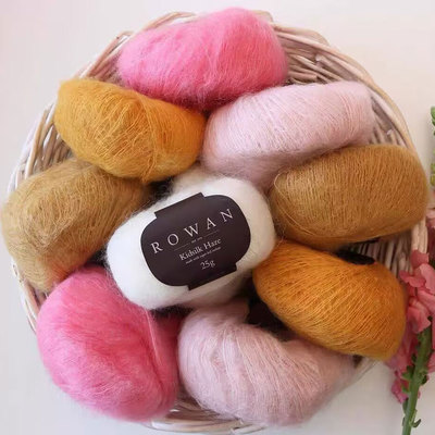 进口毛线英国rowan真丝马海毛毛线手编毛衣披肩围巾线