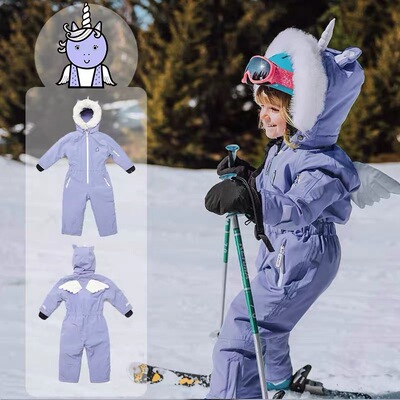 英国Roarsome 新款儿童户外运动物连体滑雪服防水外套保暖透气