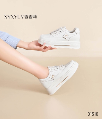香香莉女鞋31510新款时尚百搭舒适厚底休闲运动鞋小白鞋2025春秋