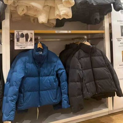 日单女装无缝羽绒服短茄克立领保暖外套夹克25秋冬新款上衣478578