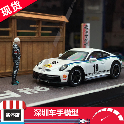 现货 MINIGT 1:64 1009 保时捷Porsche 911 Dakar Rally1974 合金