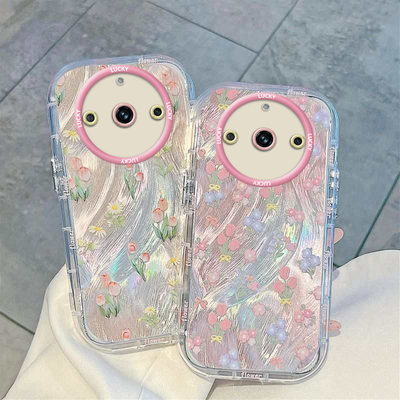 花Realme真我11手机壳Realme 11高级12 Pro新13全包14防摔GT 2可爱Neo 3软5套男6女7外10潮大师探索