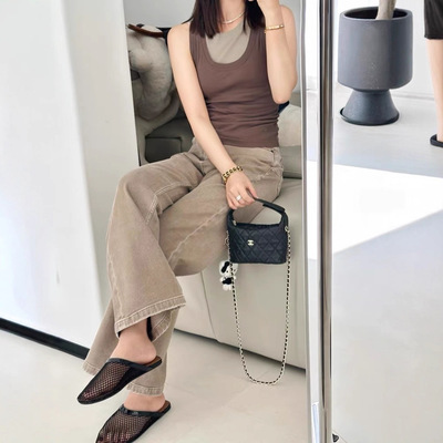 【现货】BC意大利面料秋冬新款慵懒风水洗休闲牛仔裤裤子女款